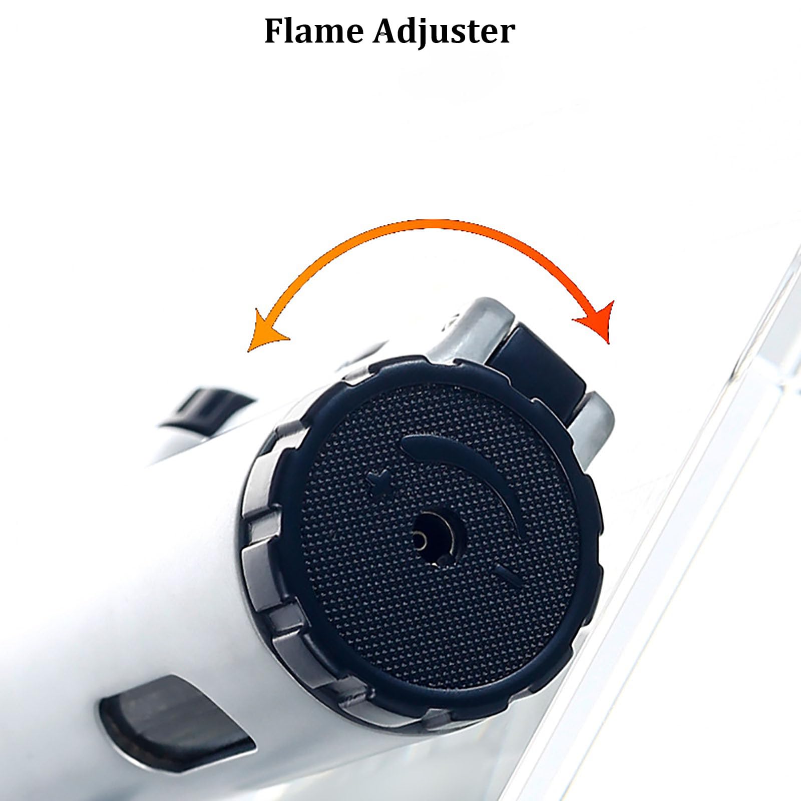 RobinCath Jet Flame Torch Lighter with Punch, Pocket Lighter with Fluid View Window Refillable Butane Lighter Adjustable Flame Windproof Lighter (Butane Gas Not Included) (Silver