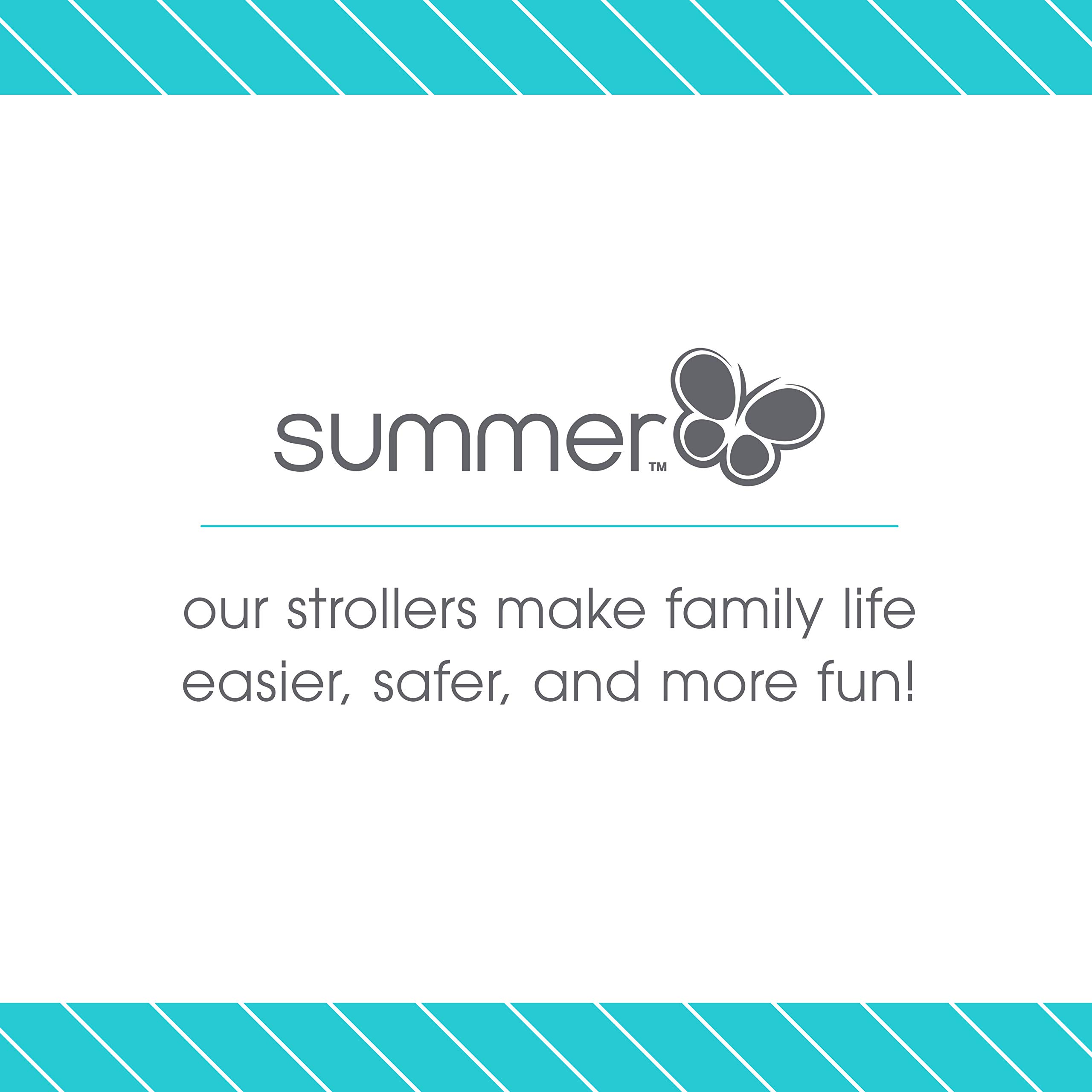 Summer 3Dflip Convenience Stroller, Black/Gray - Lightweight Umbrella Stroller with Reversible Seat Design for Rear and Forward Facing, Compact Fold, Adjustable Oversized Canopy,1 Count (Pack of 1)
