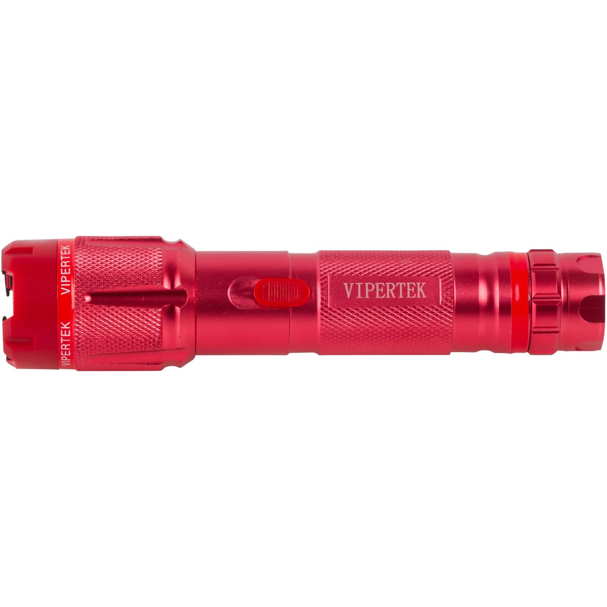 VIPERTEK VTS-T03 Aluminum Stun Gun with LED Flashlight, Red
