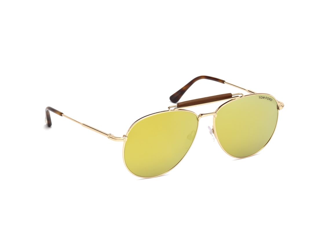 Tom Ford FT0536 28G Gold/Brown FT0536 Pilot Sunglasses Lens Category 3 Lens M
