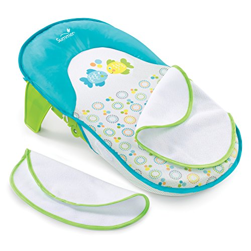 Summer Infant Bath Sling with Warming Wings (Teal) - Bath Support for Use in The Sink or Adult Tub