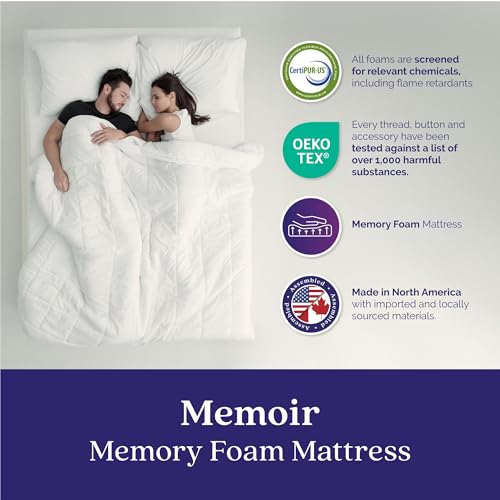 Signature Sleep Memoir 10 Inch Memory Foam Box, Medium, Certipur-US and OEKO-TEX Mattress, Full, White
