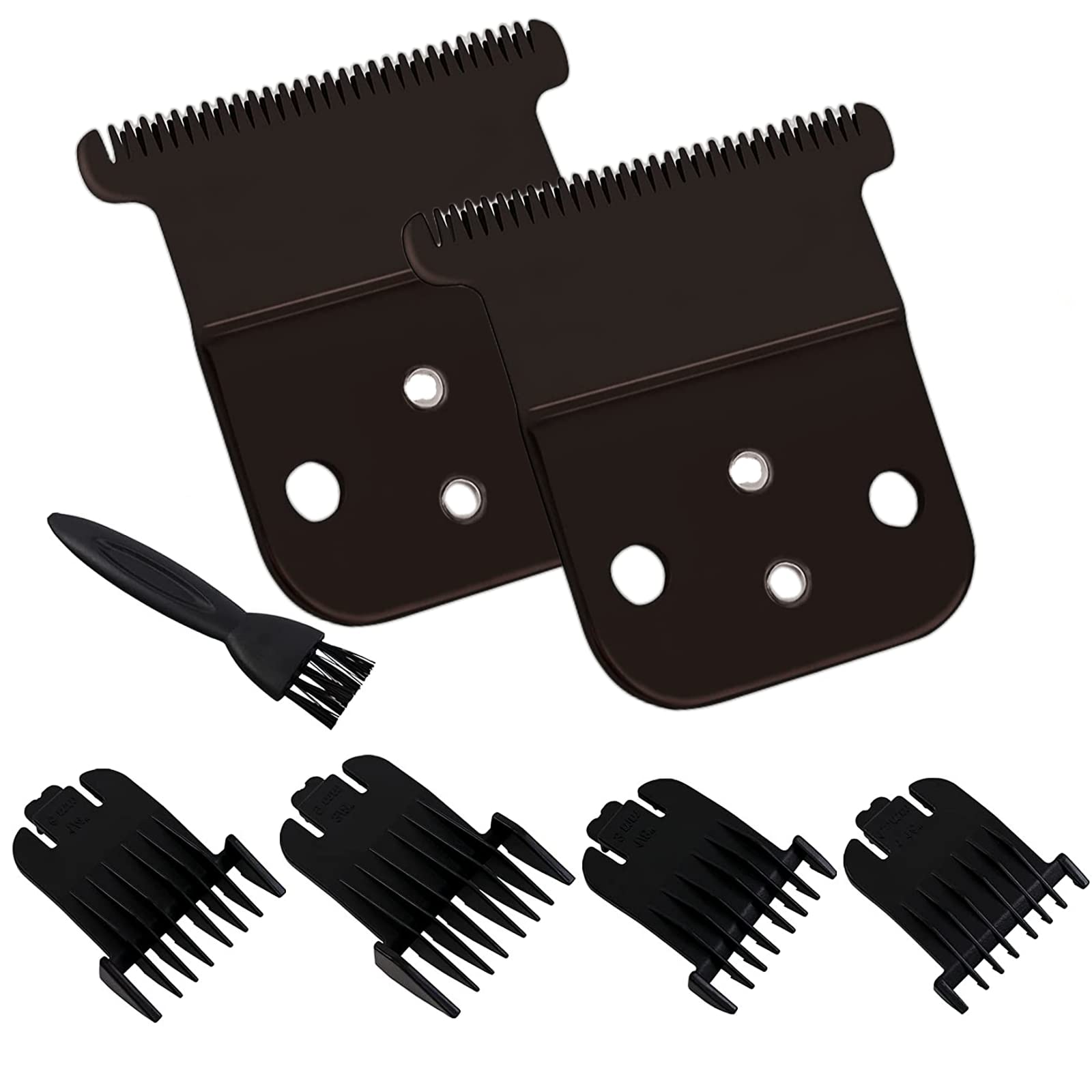 Trimmer Replacement T Blade Set Compatible With #32105 - D7#32655 D8#32400, Carbon Steel Blade Set, Compatible with Andis Slimline Pro Li D7/D8 Hair Clipper Trimmer, Black. (2Pack)
