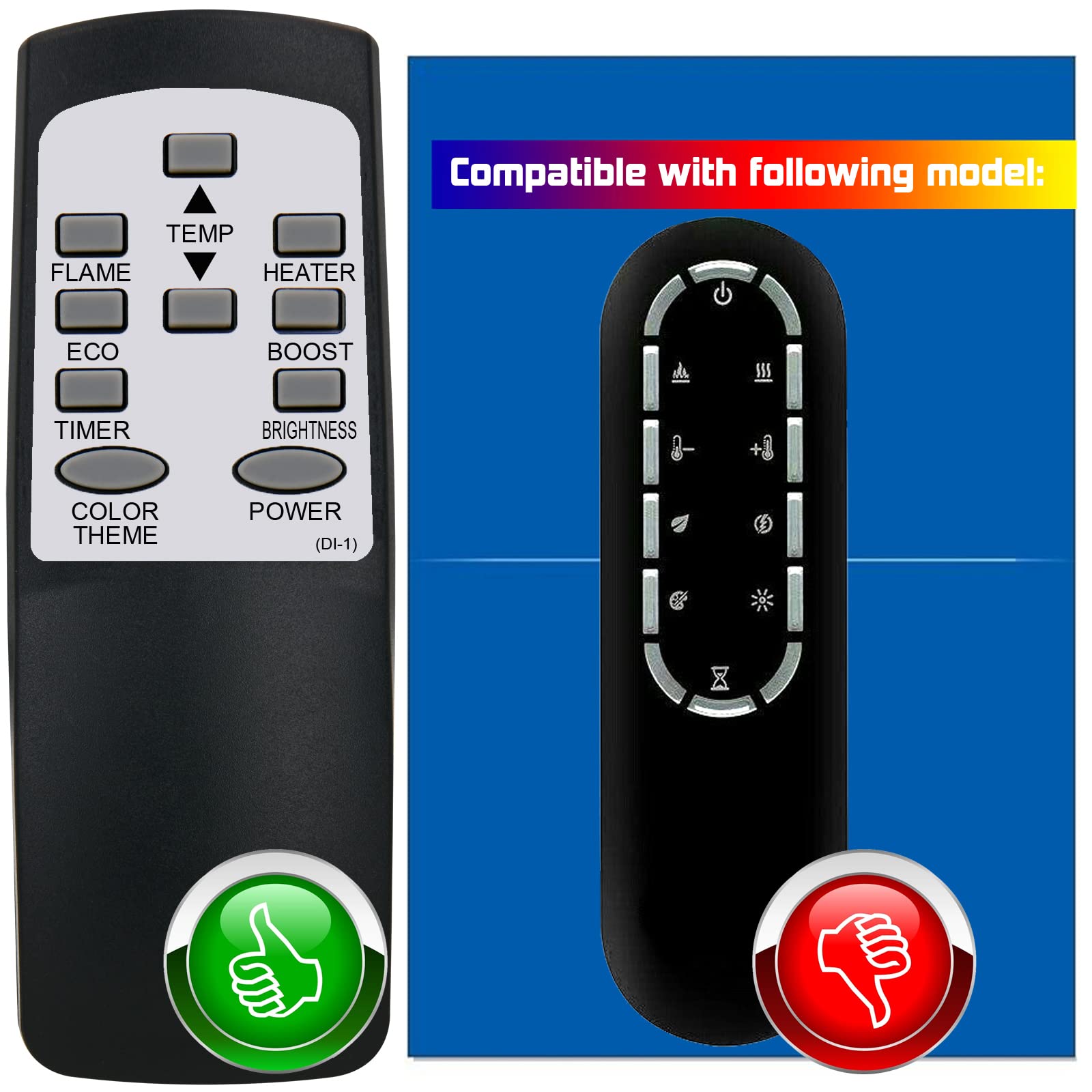 YAOHUIMI Replacement Remote Control for DlMPLEX Electric Fireplace Revillusion Built-in Electric Firebox RBF30-AU RBF36-AU RBF36P-AU RBF42-AU