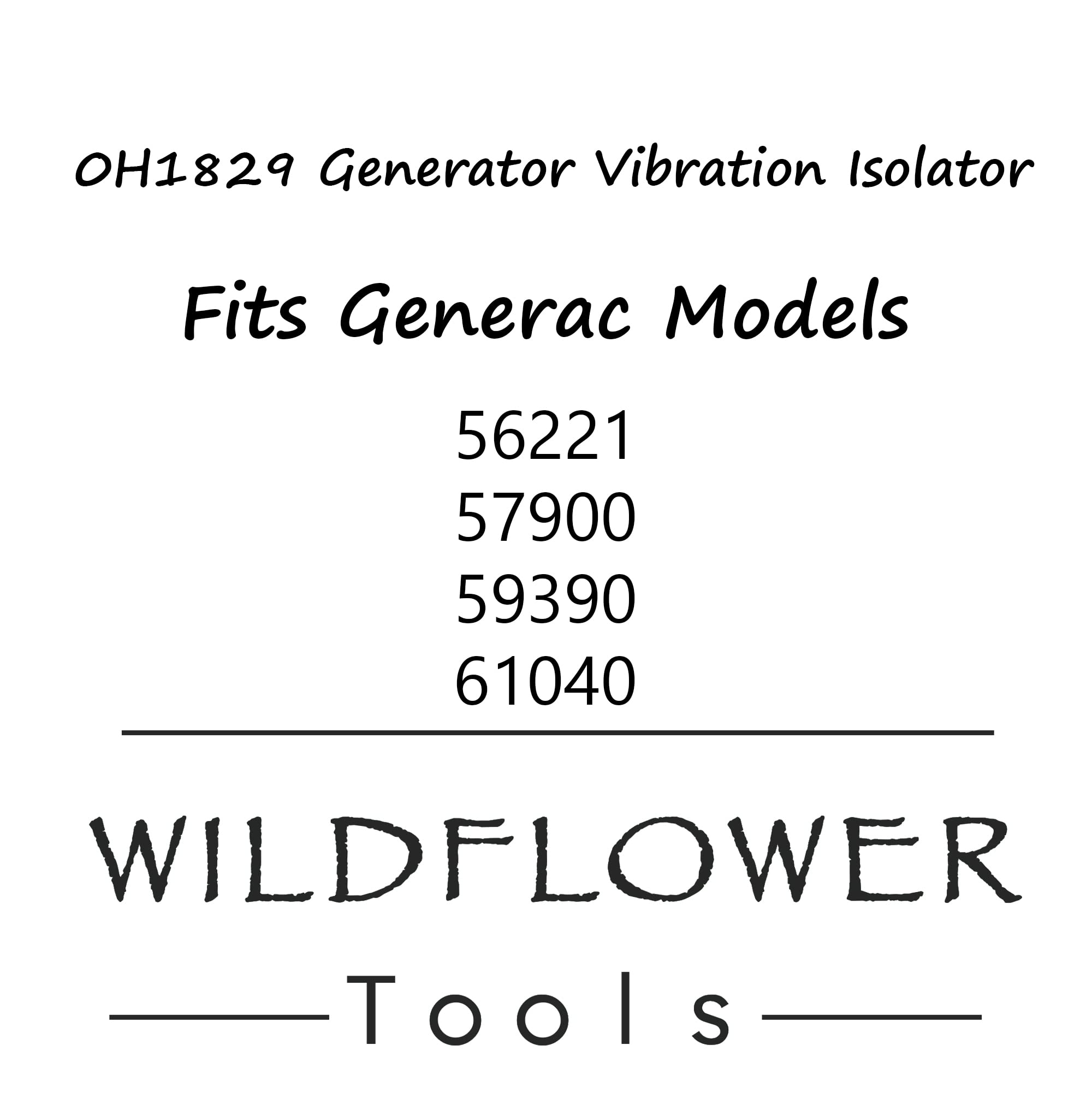 WILDFLOWER Tools 0H1829 Generator Vibration Isolator for Generac