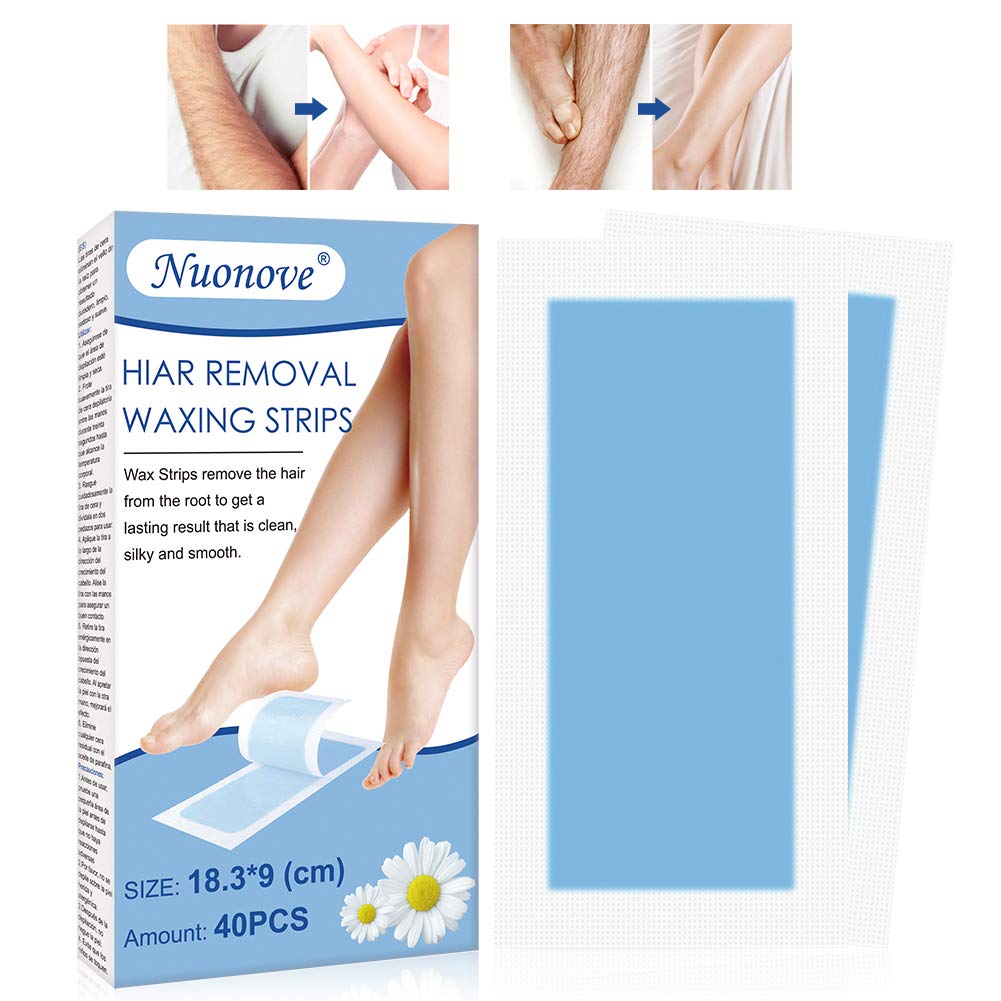 Wax Strips, Hair Removal Waxing Strips, Facial Wax Strips, Body Wax Strips (40PC)