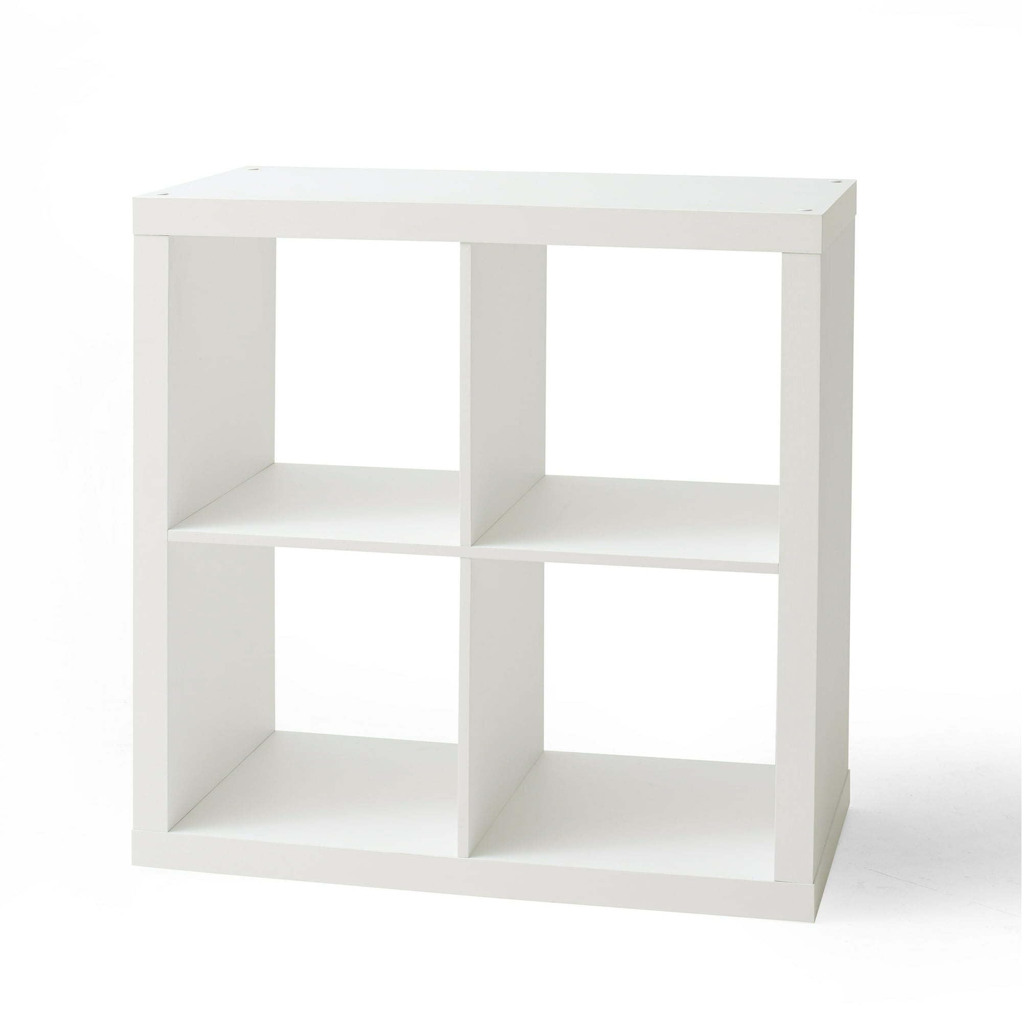 wenyuyu 4-Cube Storage Organizer Freestanding Bookcase Modern Bookshelf, Multipurpose Display Case Shelf for Living Room Study Home Office (White)