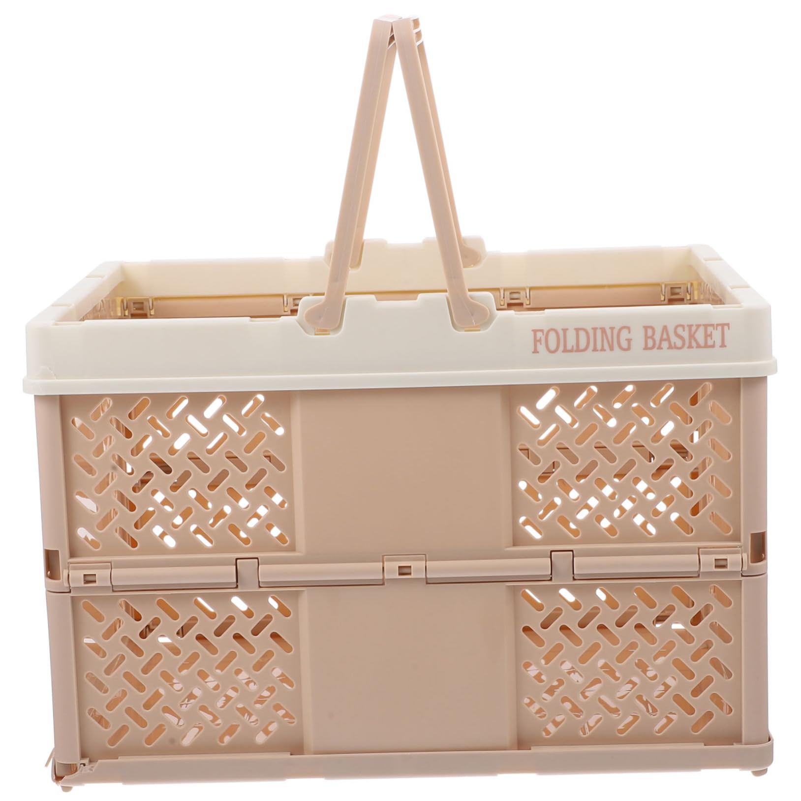 Yardwe 2pcs Picnic Basket Fruit Containers with Lids Toy Storage Bins Plastic Storage Bins with Lids Washing Tub Desk Organizer Basket Grocery Shopping Baskets Household Storage Bin Eggs