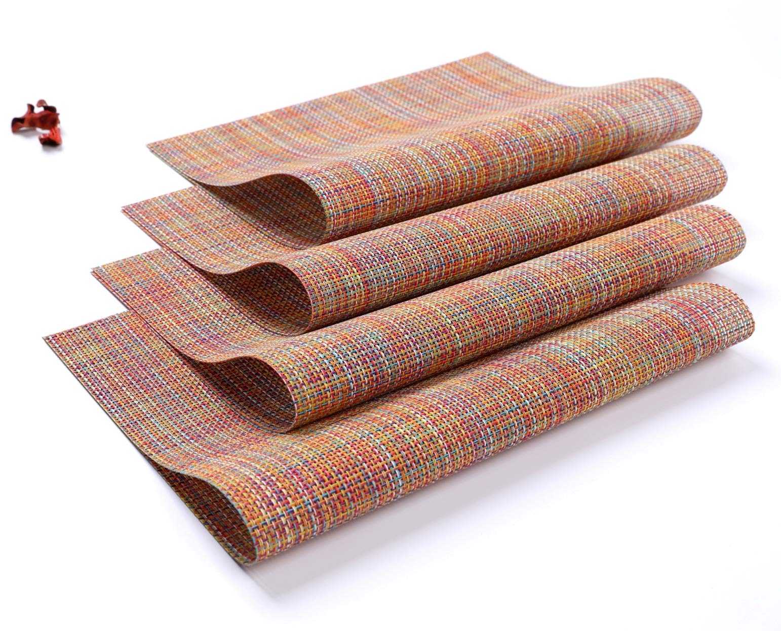 SUNSHINE FASHION Placemats,Placemats for Dining Table,Heat-Resistant Placemats, Washable PVC Table Mats,Kitchen Table mats Set of 4