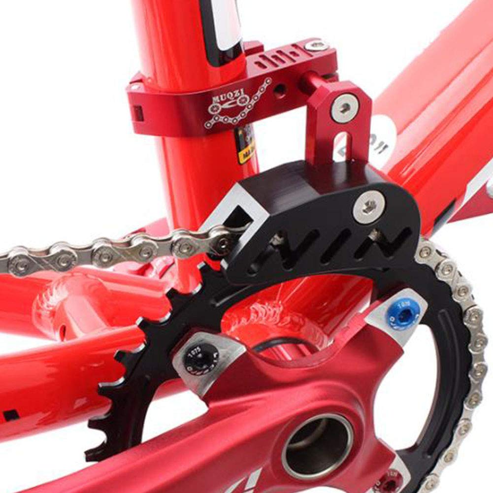 Tookie Bike Chain Guide, Hollowed Design Single Disk Stabilizer Mountain Cycle Chain Guide Tensioner, for Single Disc Sprocket, Front Dial Smooth Driving