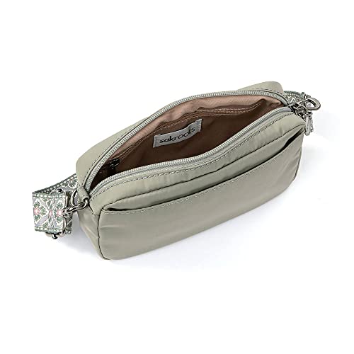 Sakroots Lodi Smartphone Crossbody, Convertible Design, Sage