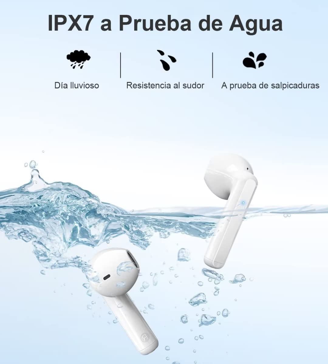 Wireless Earbuds, Bluetooth Ear bud with Touch Control Stereo Sound Bluetooth Headphones with Built-in Mic, 35H Playtime IPX7 Waterproof Earphones with Charging Case for airpod Android iPhone iOS