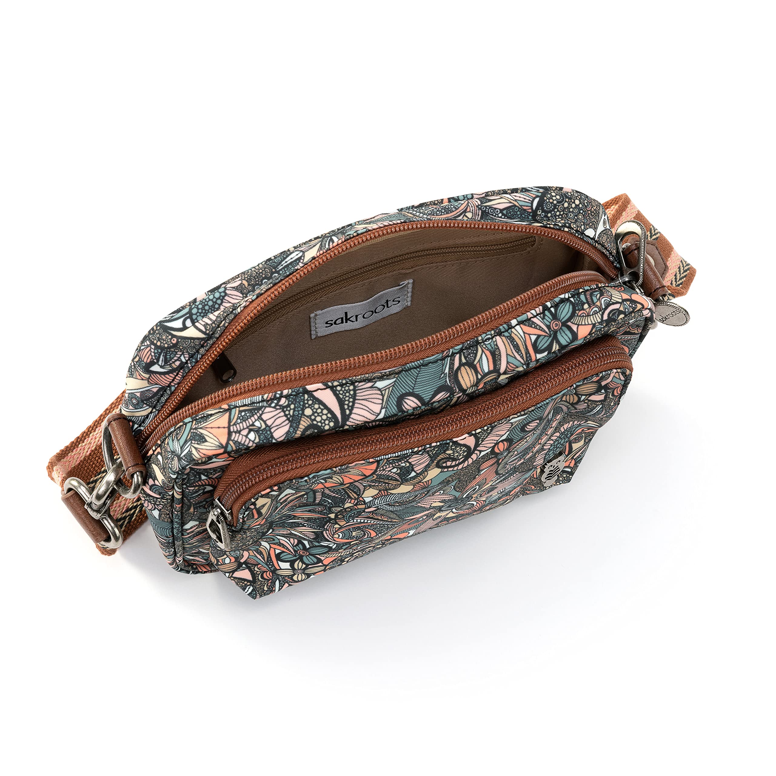 Sakroots Westwood Crossbody in Eco Twill, Removable Crossbody Strap, Sienna Spirit Desert