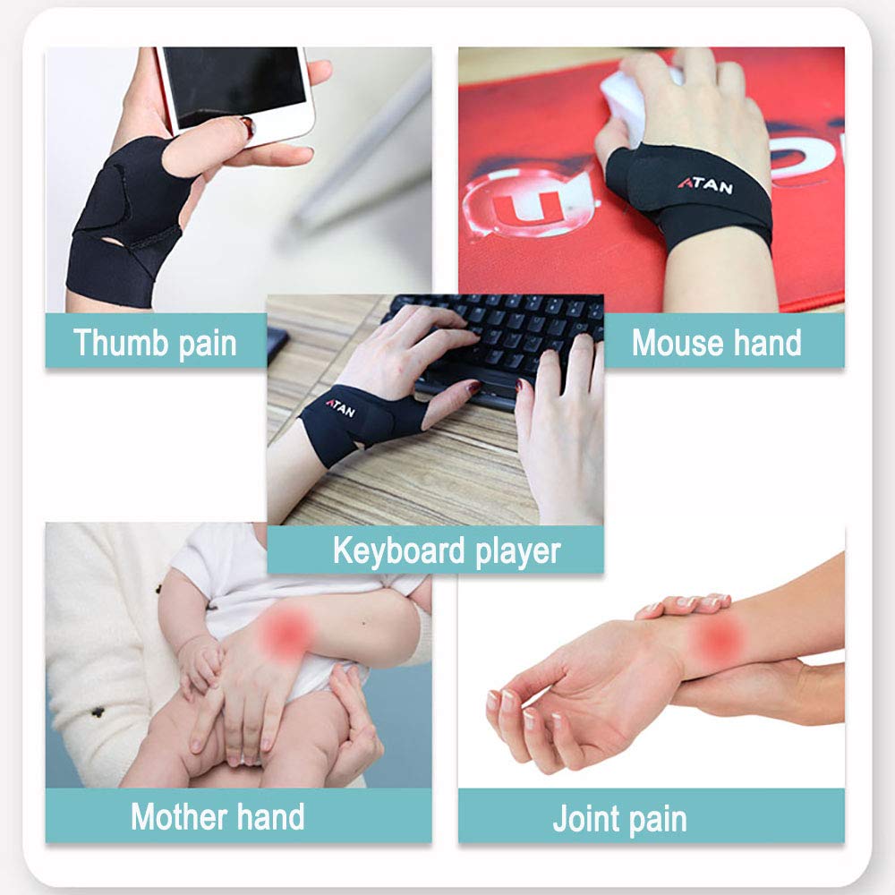 Thumb stabilizer, Joint Thumb Protector for Arthritis or Soft Tissue Injury, Light and Breathable, Stable and unrestricted, Carpal Tunnel, Arthritis, Reversible stabilized Thumb Support (Black,M)