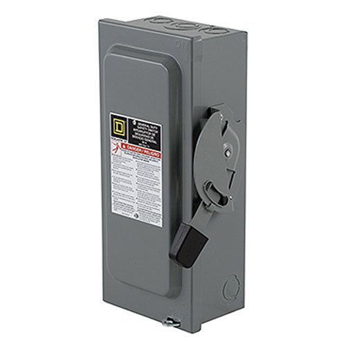 Square D - D222NCP 60-Amp 240-Volt Two-Pole Indoor General Duty Fusible Safety Switch with Neutral