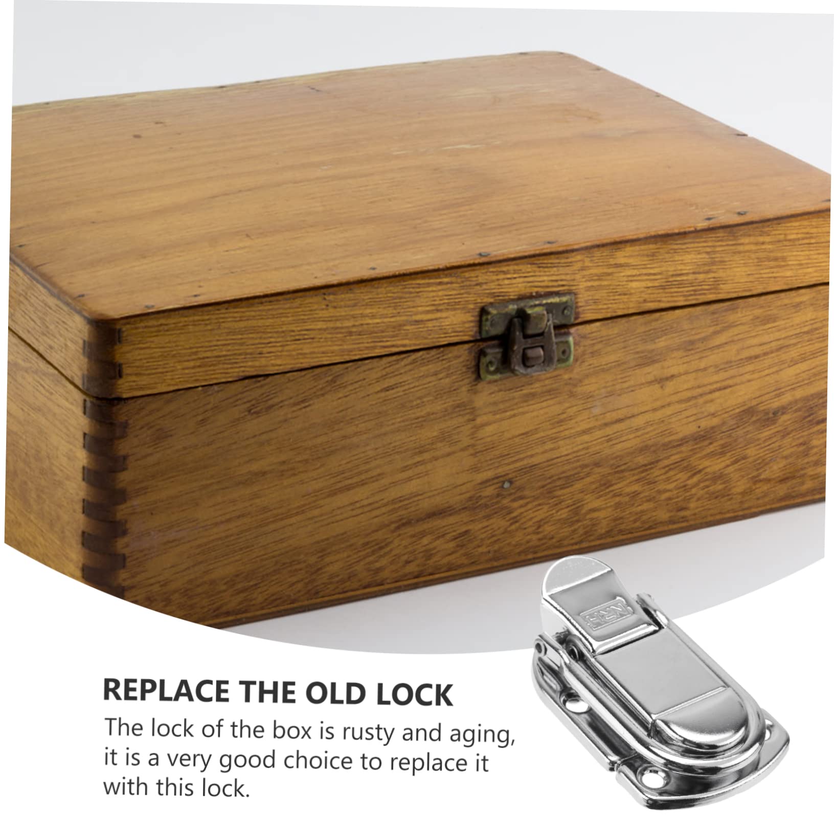 UKCOCO Case Buckle 3pcs Safety Door Lock Catch Iron Hardware Accessories Toolbox Clasp Cabinet Locks Lock Closure Tool Toggle Lock Catch Catch Buckle Slide Bolt Cassette Gift Box Buckle