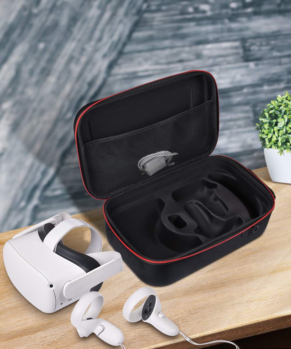 YOSE Hard Travel Case for Oculus Quest 2/Oculus Quest VR Gaming Headset and Controllers Accessories Shockproof EVA Hard Shell Carrying Case Storage Bag(Black)