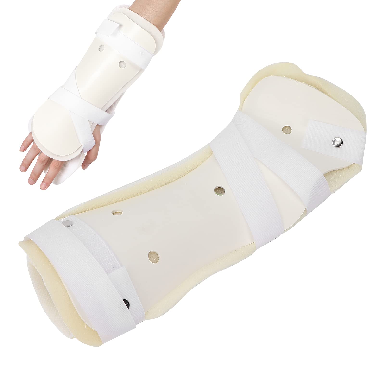 Wrist Splint, Wrist Brace Pain Relief Hook and Loop Fastener for Patient for Sports Injuries for Postoperative Recovery(Right hand, M)