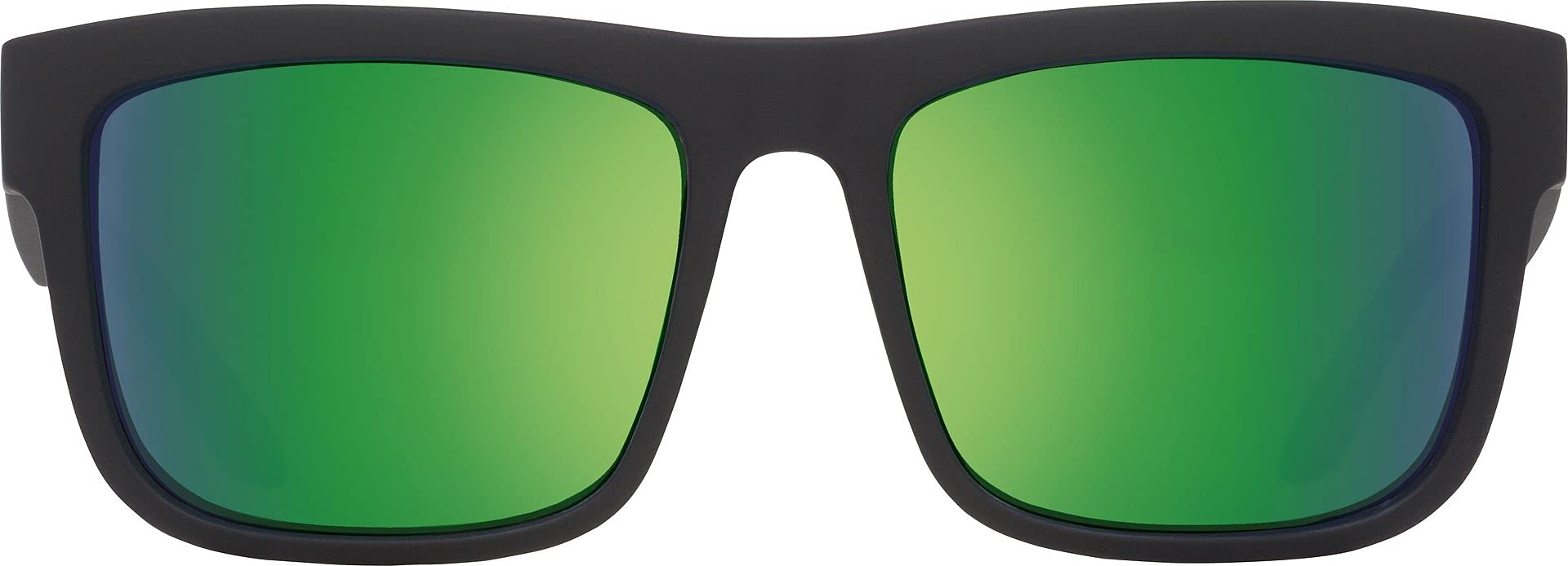 Spy Optic Discord Polarized Square Sunglasses, Matte Black/Happy Bronze Polar & Green Spectra, 57 mm