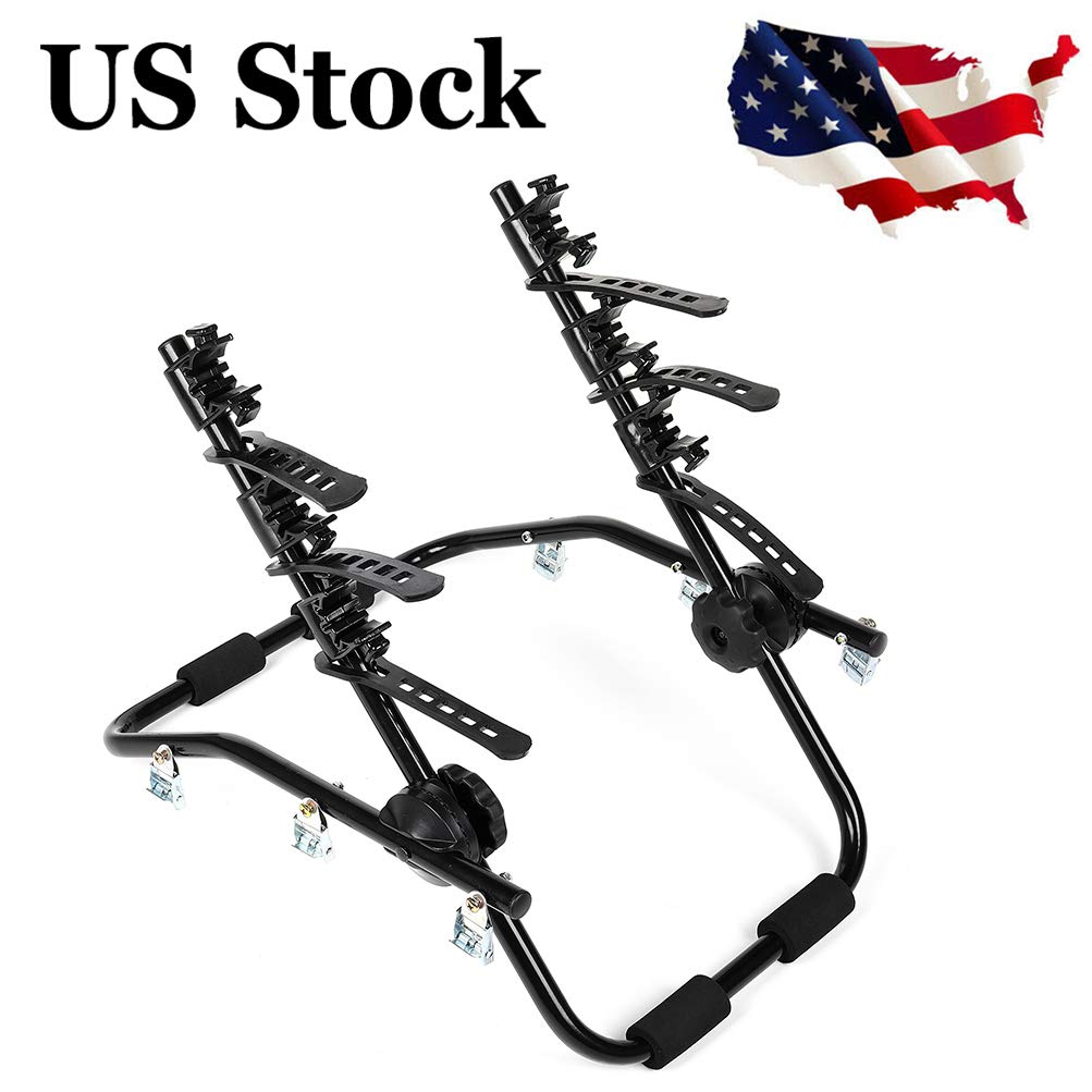ROADFAR 3 Bikes Car Trunk Mount Carrier Rack Bicycle Racks with Straps fit for Trunk, SUV, Vans & More Bike Rack Bicycle Car Racks