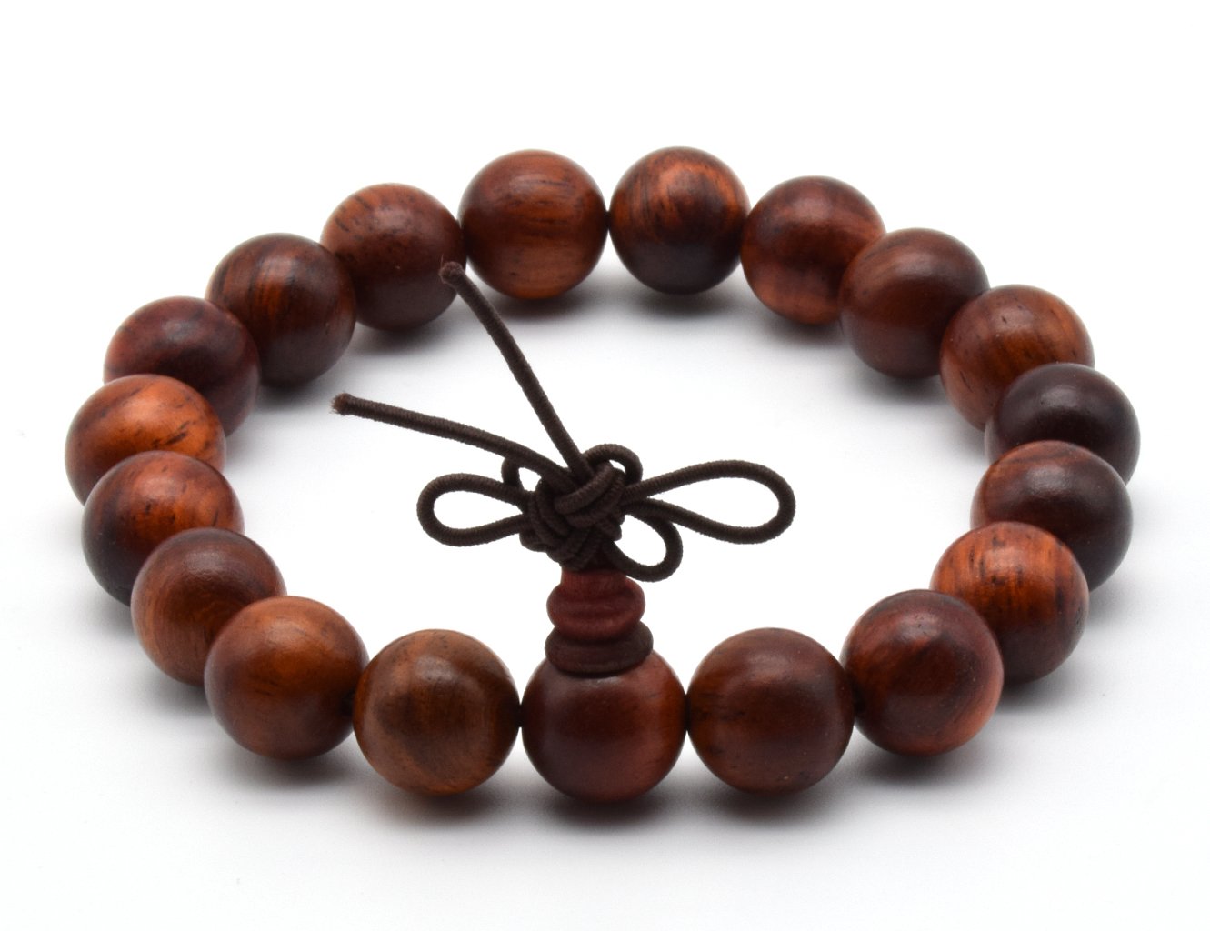 Zen Dear Unisex Natural Rosewood Prayer Beads Buddha Buddhist Prayer Meditation Mala Necklace Bracelet (10mm 19 beads)