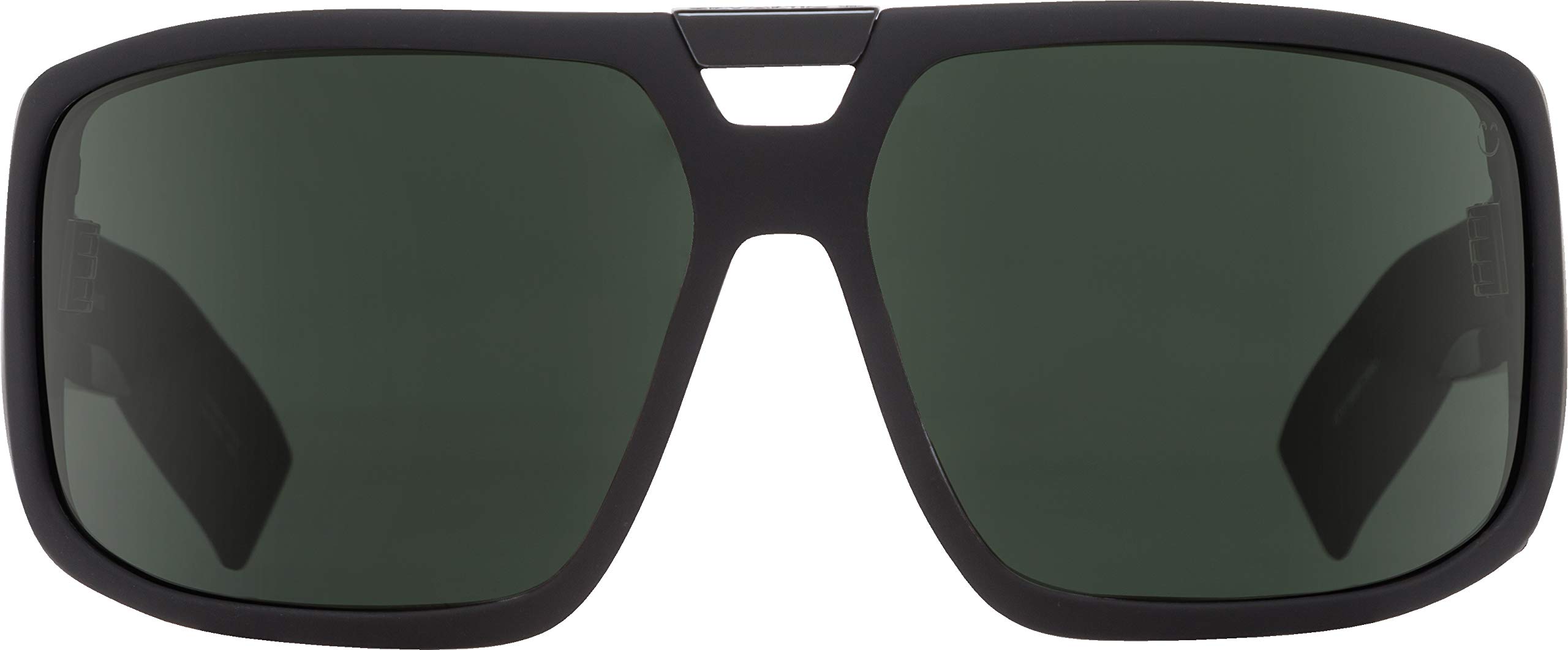 Spy Optic Touring Wrap Sunglasses, Soft Matte Black/Happy Gray/Green Polar, 64 mm