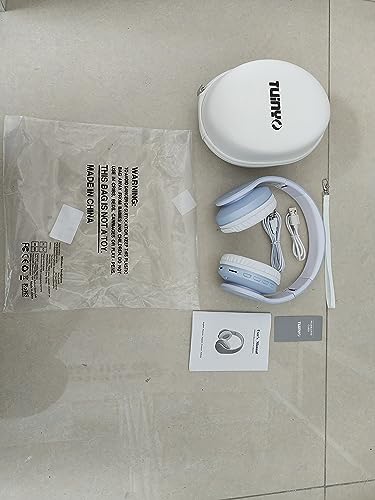 TUINYO Wireless Headphones Over Ear, Bluetooth Headphones with Microphone, Foldable Stereo Wireless Headset-Rose Gold