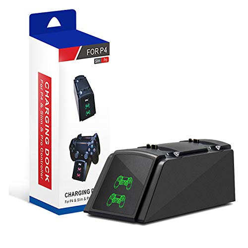 Tohilkel PS4 Controller Charger Station for Sony Playstation 4/ 4Pro/ 4Slim Dual Fast Charging Dock