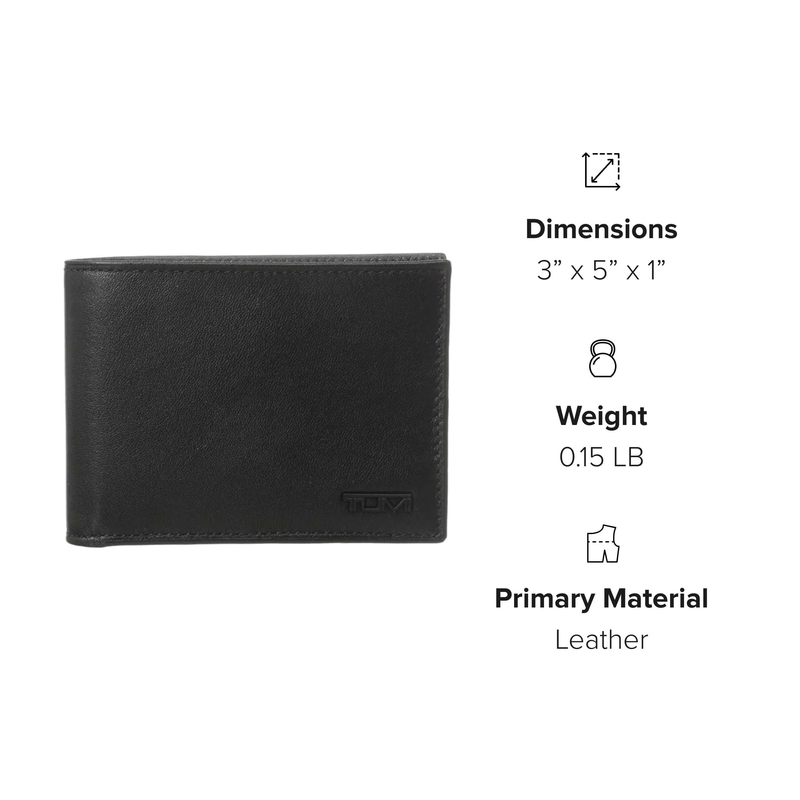 TUMI - Delta Double Billfold Wallet with RFID ID Lock for Men - Black