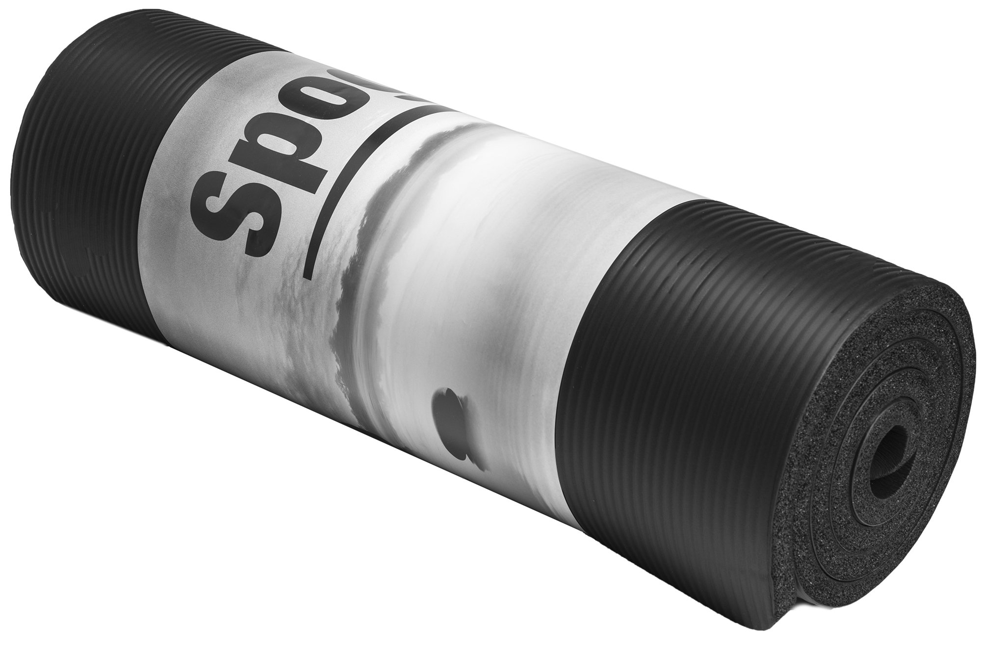 Spoga, Premium 5/8-inch Extra Thick 71-inch Long High Density Exercise Yoga Mat with Comfort Foam and Carrying Straps , Black