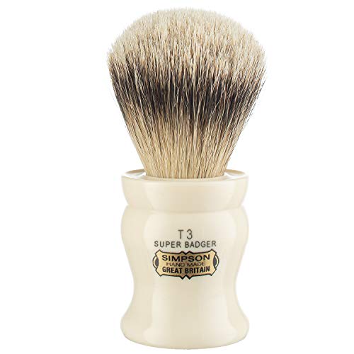 Super Budger T3 - Tulip 3 Simpson Shaving Brushes - Faux Ivory Handle