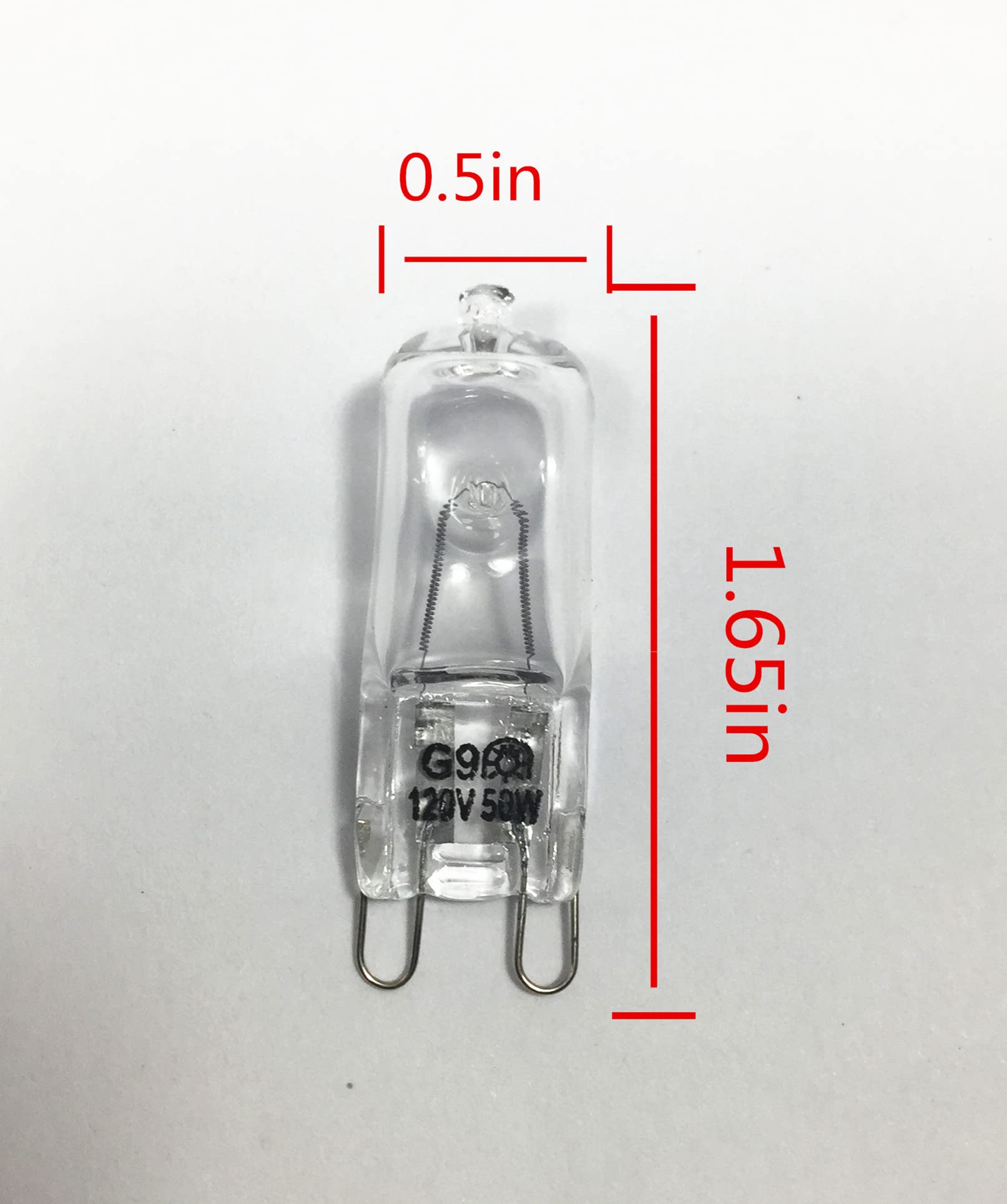 Vstar® G9 Halogen Bulb, 50-Watt 120-Volt Halogen G9 Base,2700K,Dimmable,Pack of 10