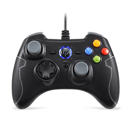 Wired Gaming Controller,HTQ Joystick Gamepad with Dual-Vibration PC Game Controller Compatible with PS3, Switch, Windows 10/8/7 PC, Laptop, TV Box, Android Mobile Phones