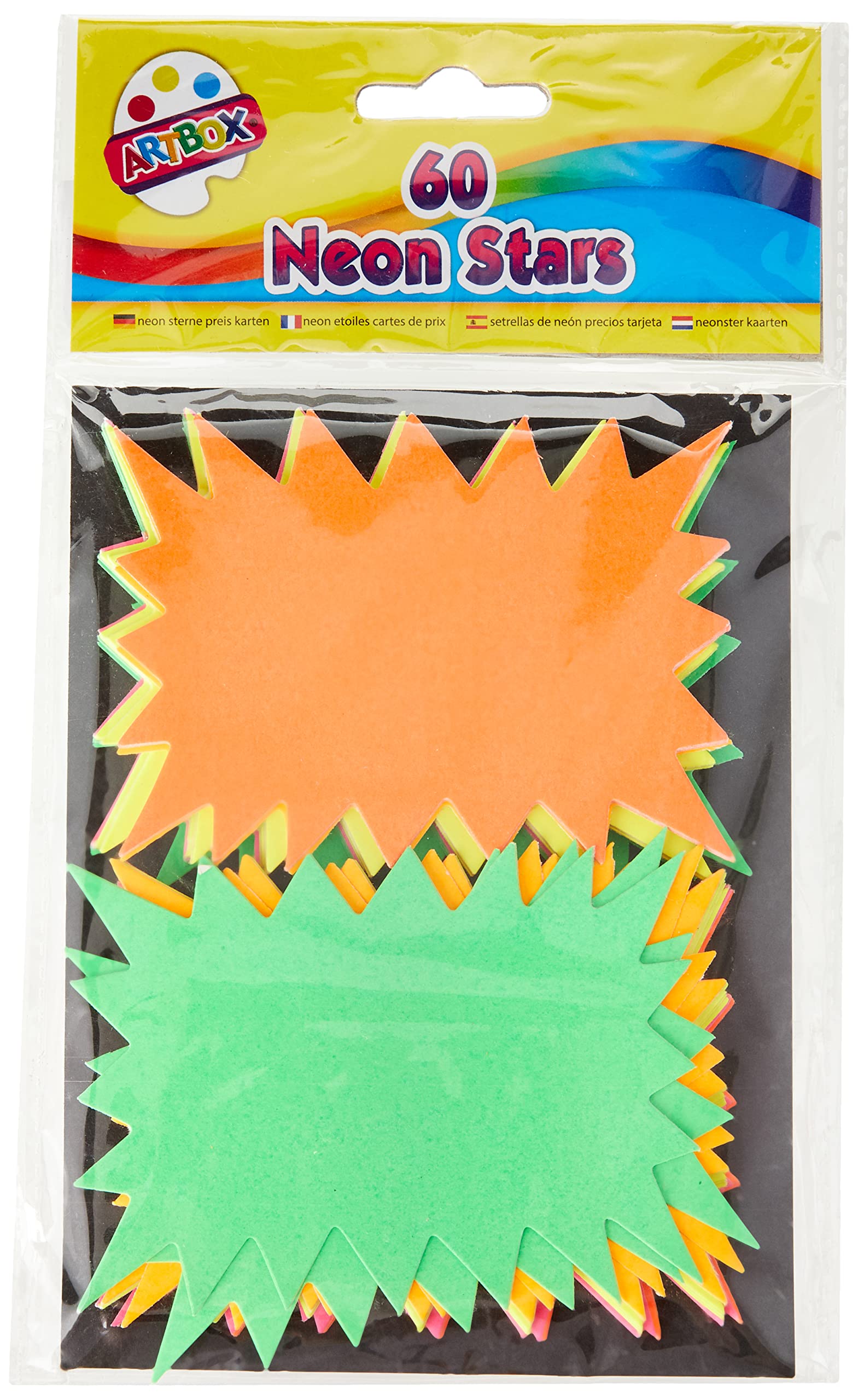The Art BOXArtbox 10x7.5cm Fluorescent Flashes (Pack of 60)