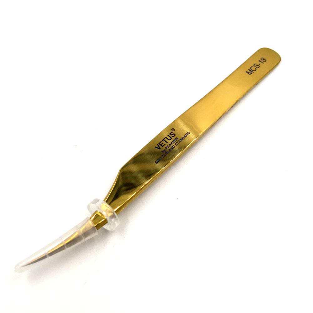 Vetus MCS Makeups Tweezers for Beauty Eyelashes Grip Picking Selection Works (MCS-18)