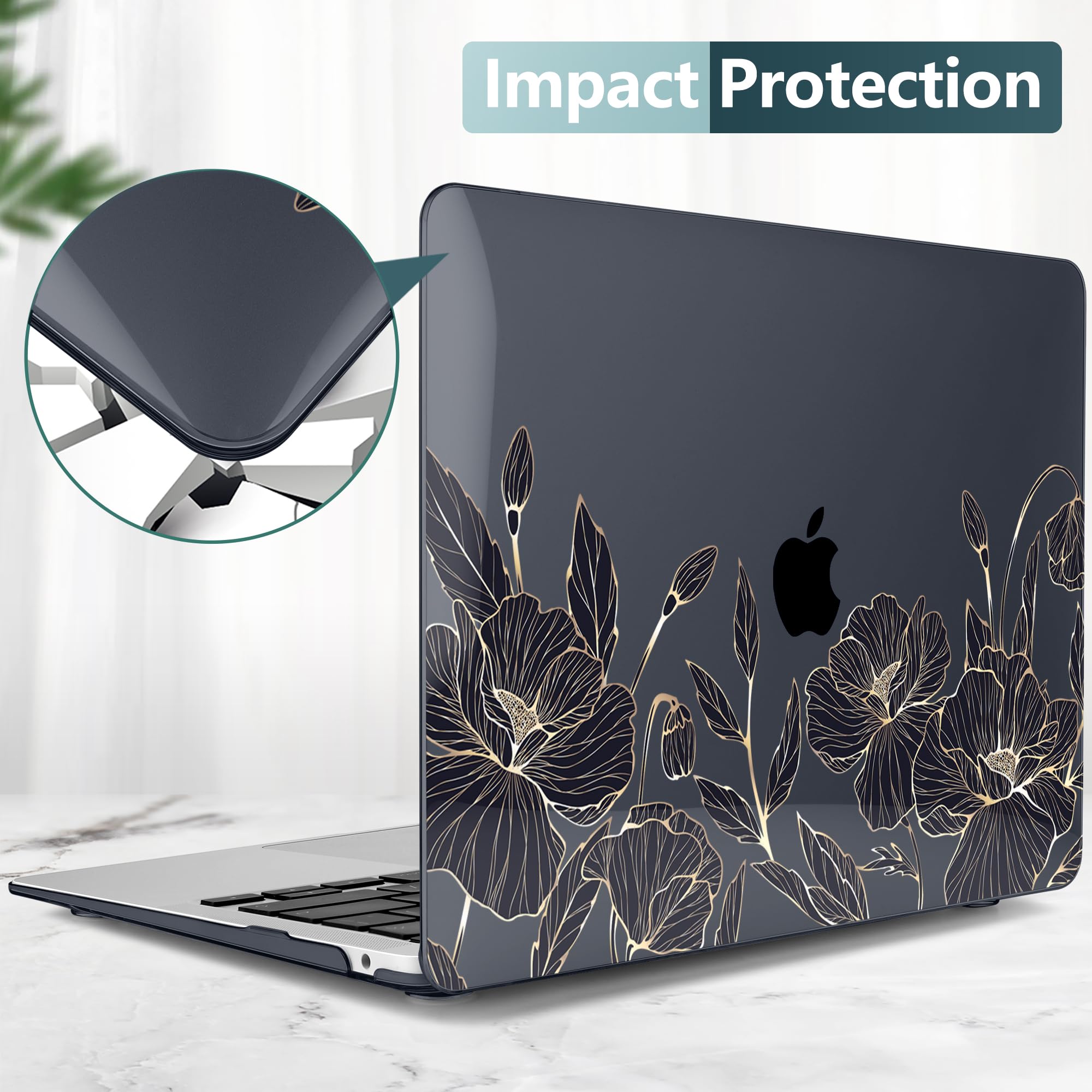 TwoL Print Hard Shell Case and Keyboard Skin Screen Protector for New MacBook Air 13 inch 2018-2021 Release Model: A1932 / A2179 / A2337 M1 with Retina Display, Creative Explosion