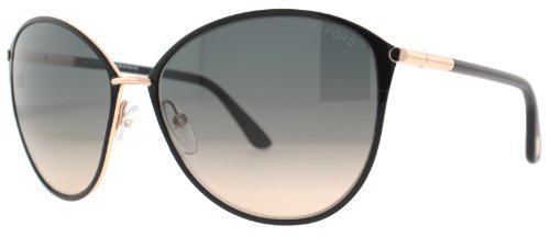 Tom Ford FT0320 Sunglasses - Shiny Rose Gold Frame, Gradient Smoke Lenses, 59 mm Lens FT03205928B