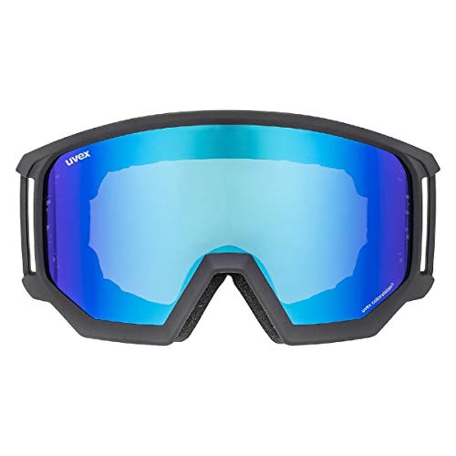 uvex Unisex-Adult, athletic CV ski goggles, black mat, one size