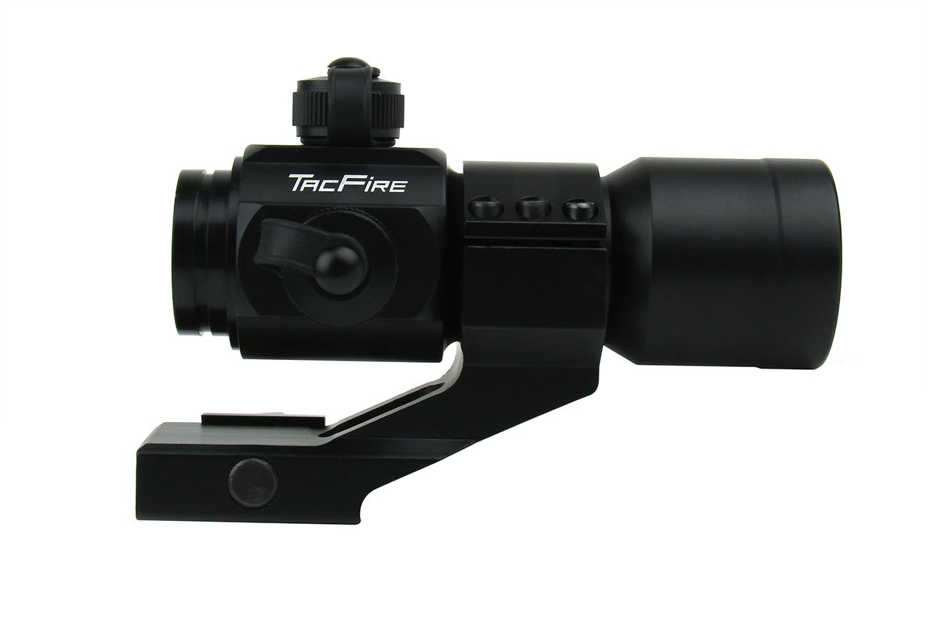 TacFire 1 x 30mm Tactical Dot Rifle Scope Sight with Cantilever Weaver Mount, Red/Green