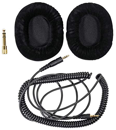Rockville PRO-M50 Studio Headphones w/ Detachable Coil Cable, Case+Extra Ear Pad, Silver, mediam