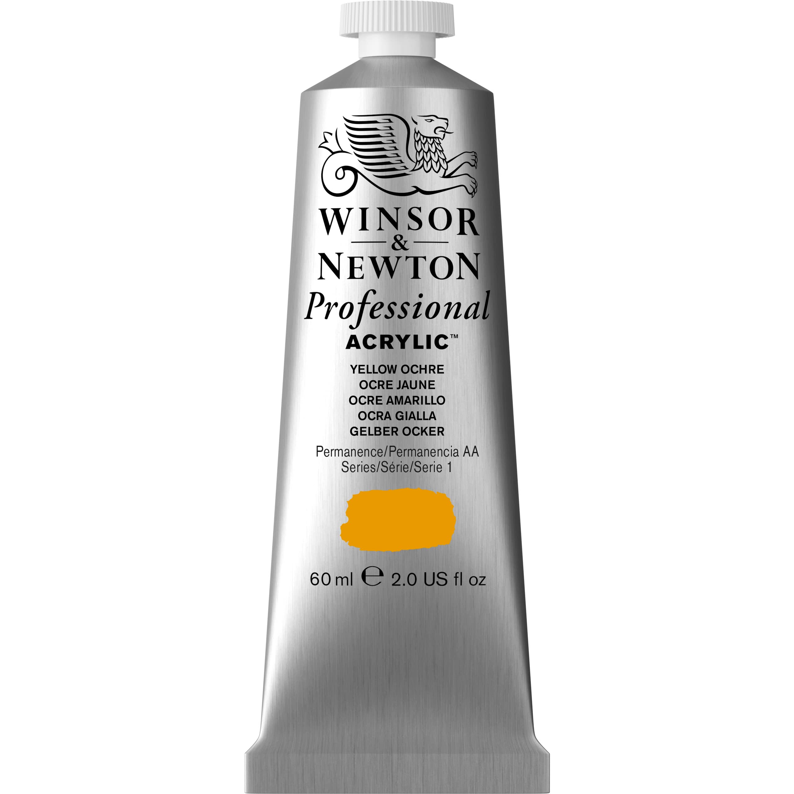Winsor & Newton Professional Acrylic Paint, 60ml (2-oz) Tube, Yellow Ochre