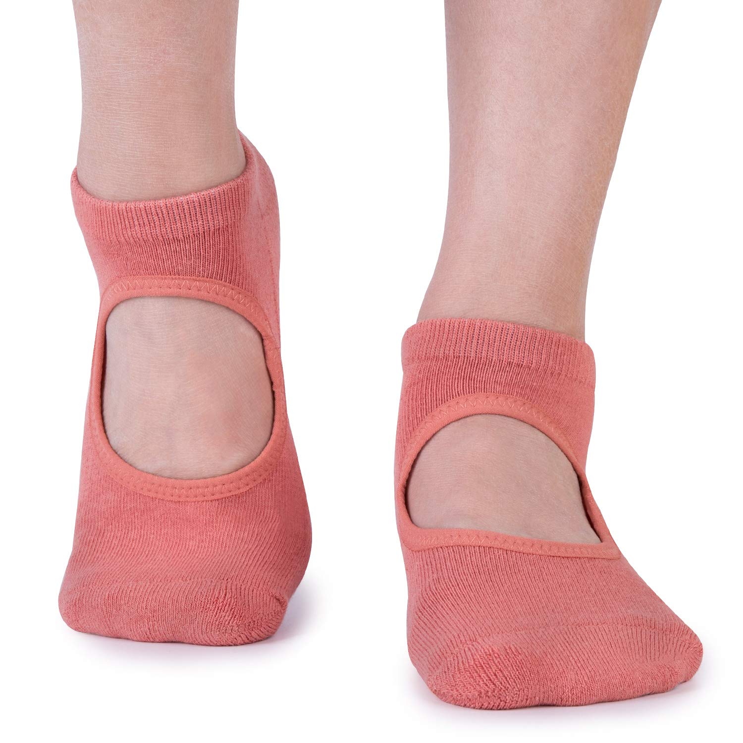 unenow Non Slip Grip Yoga Socks for Women with Cushion for Pilates, Barre, Dance