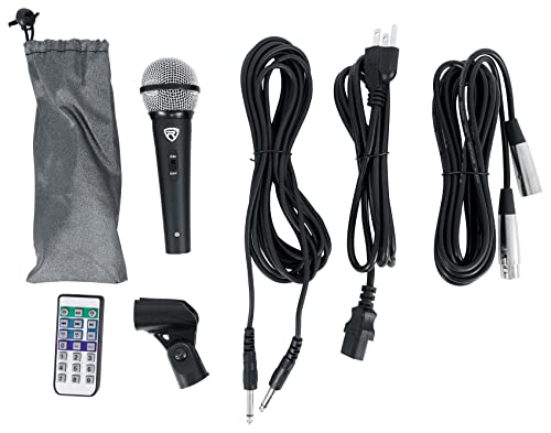 Rockville RPG122K Dual 12" Powered Speakers, Bluetooth+Mic+Speaker Stands+Cables