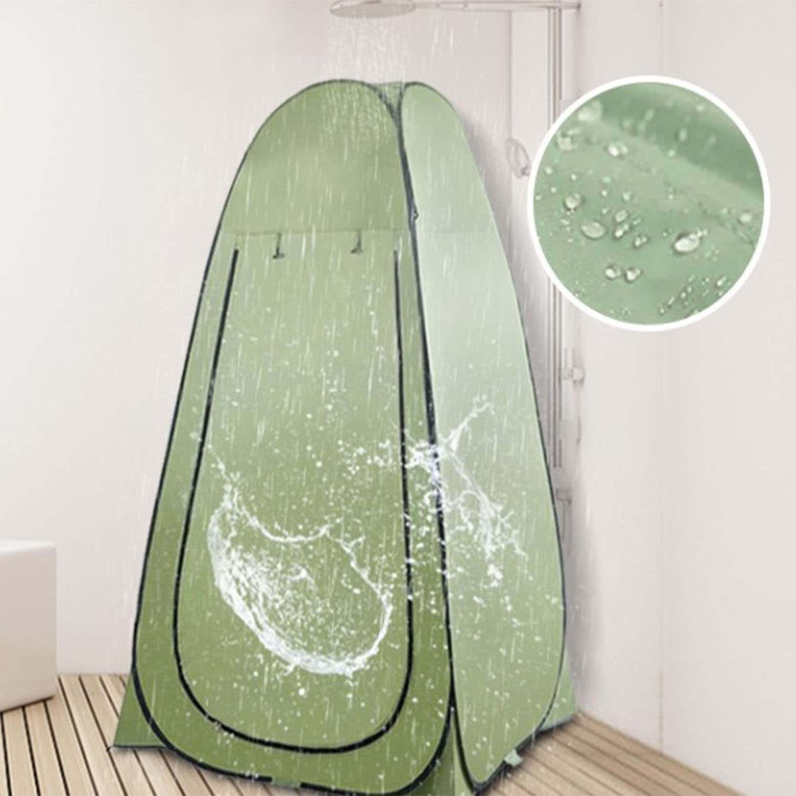 Timilge Portable pop-up privacy tent suitable for outdoor shower, dressing room, sunshade and camping toilet (Green)