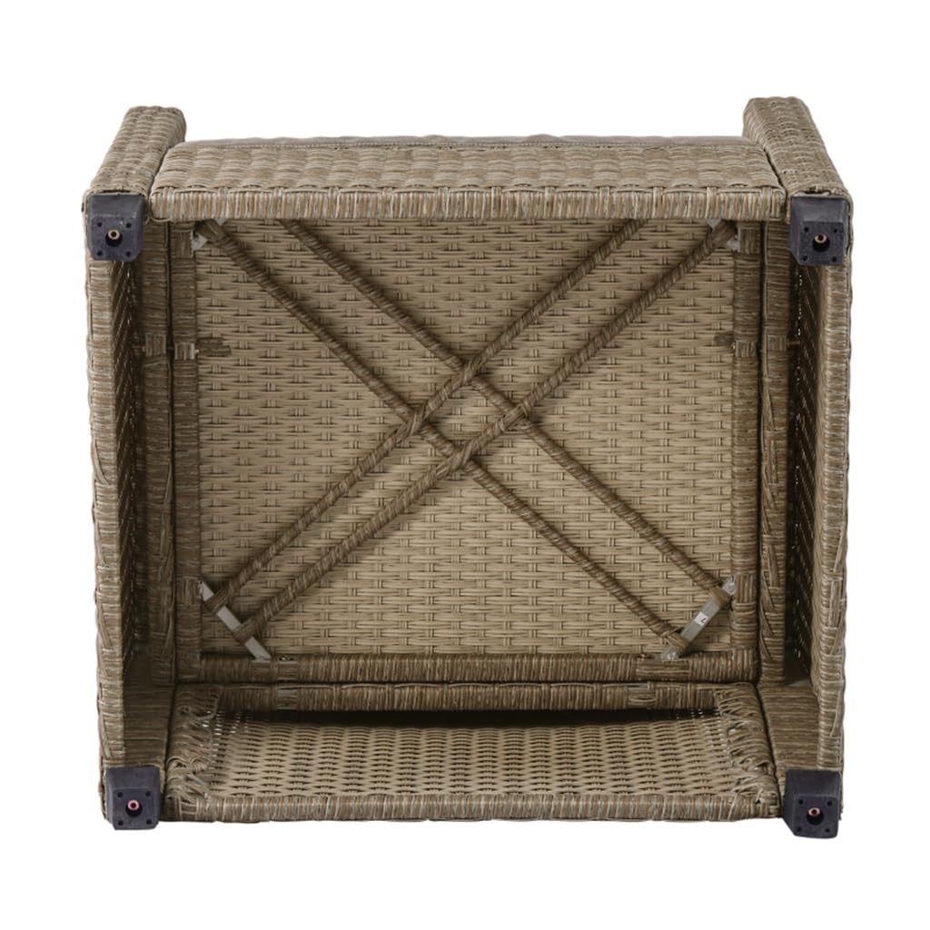 SDGH Outdoor, Patio Furniture Sets, 4 Piece Conversation Wicker Ratten Sectional Sofa with Seat Cushions