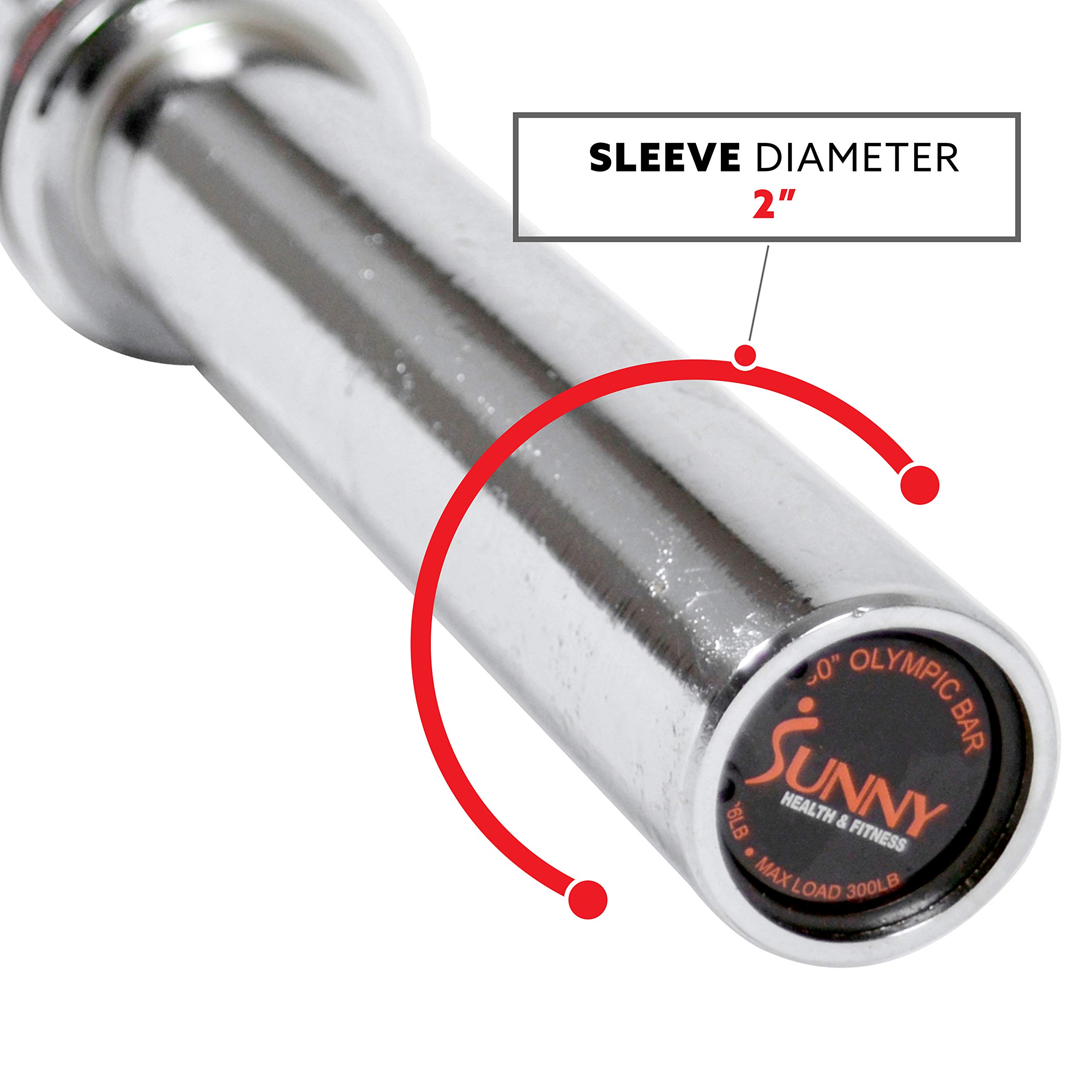 Sunny Health & Fitness OB-60 Olympic Bar, Medium/60"