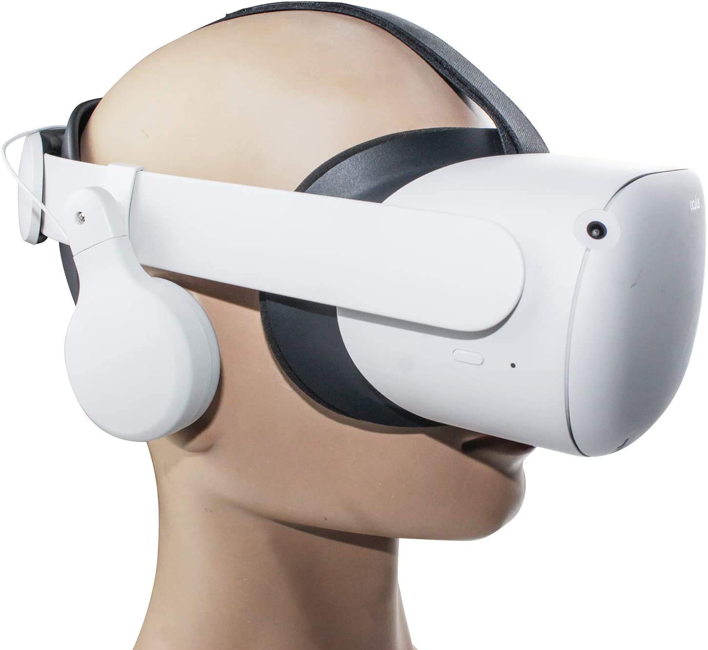 VR Gaming Headphone 360° Rotatable Up and Down Telescopic Adjustable Stereo Immersive Headphone Headband for Quest 2 VR Headset