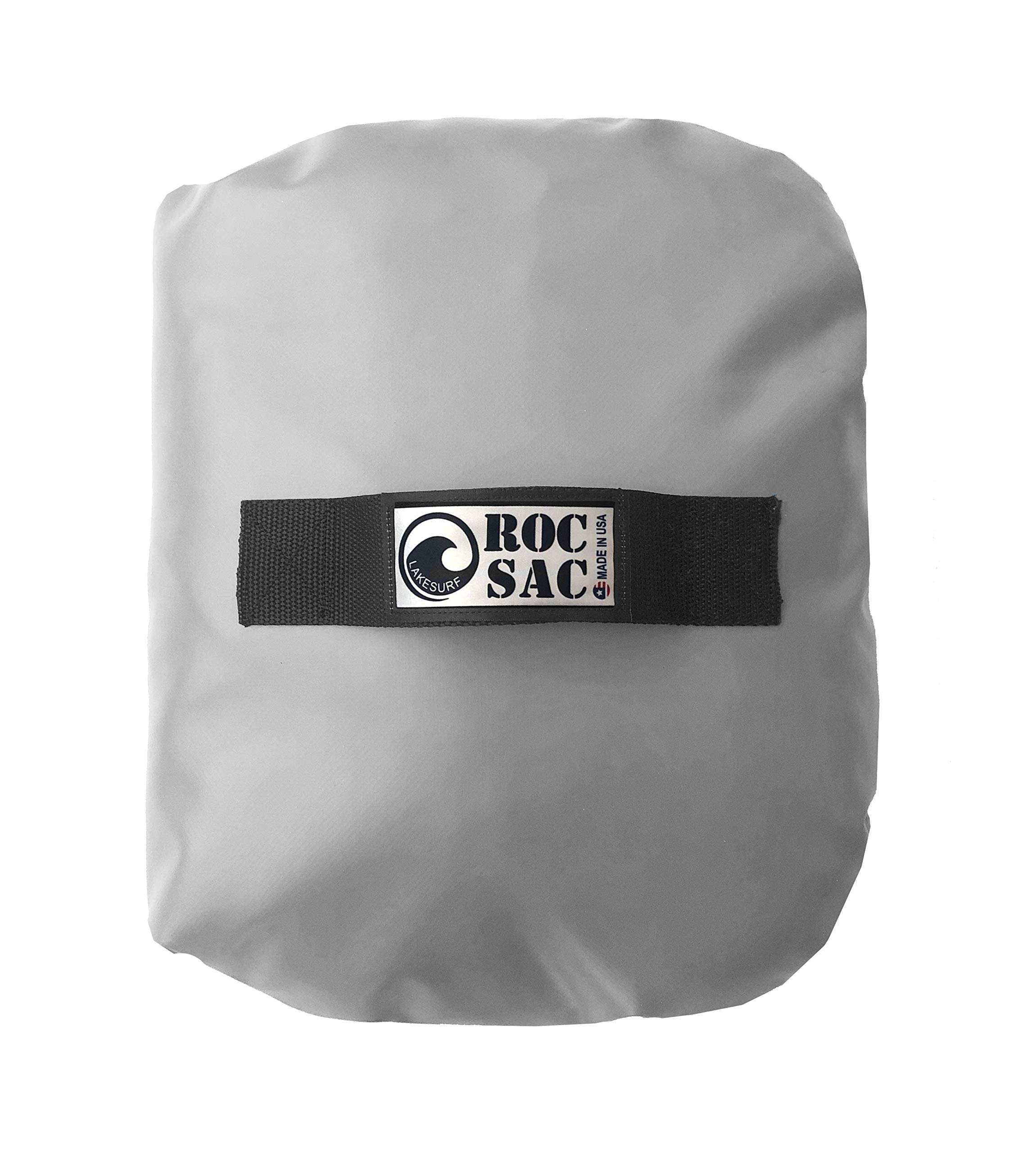 ROC SAC Ballast Bag, 40 to 60+ Pound Capacity, for Wakesurfing and Wakeboarding (Gray, Empty)