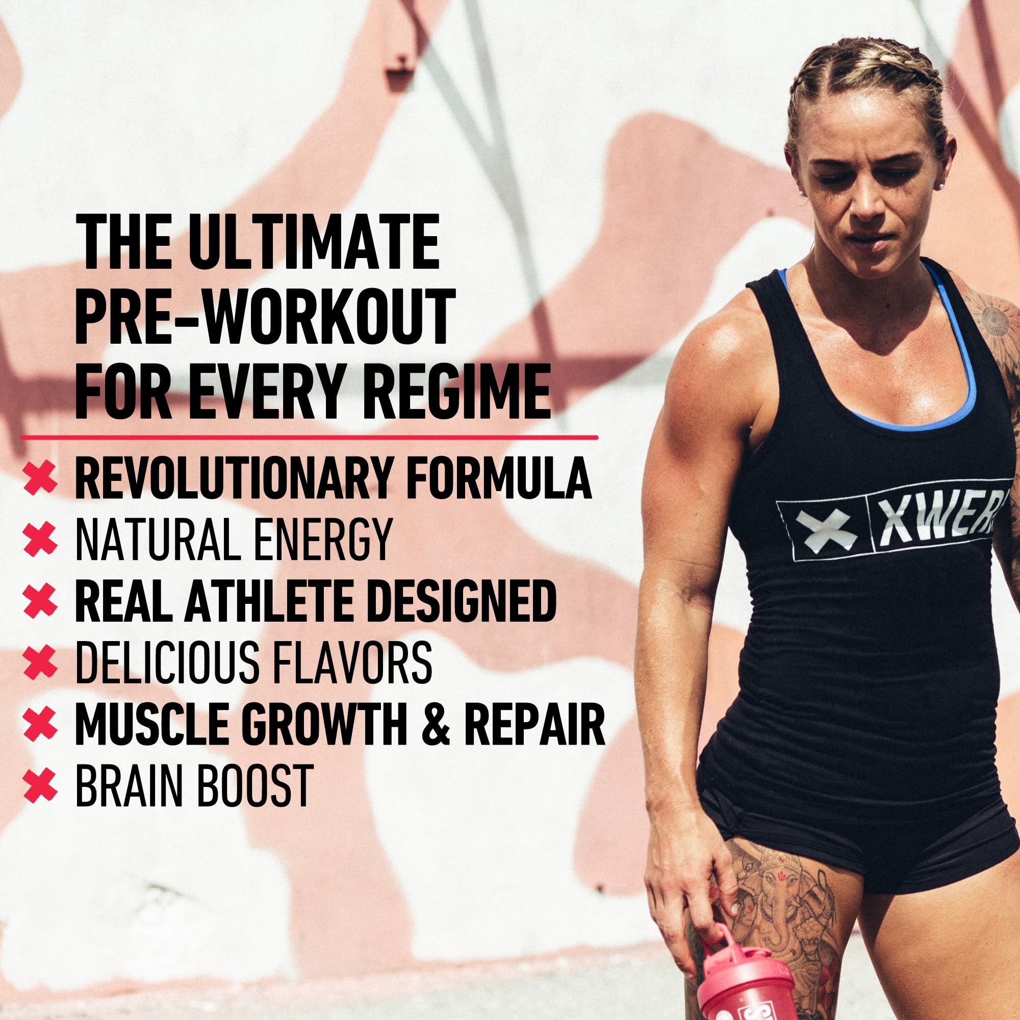 Xwerks Ignite Watermelon Pre Workout Powder - Best Natural Keto Pre-Workout for Women and Men with Explosive Energy - Gluten Free Preworkout Blend for Endurance Stamina - 150 mg Caffeine 30 Servings