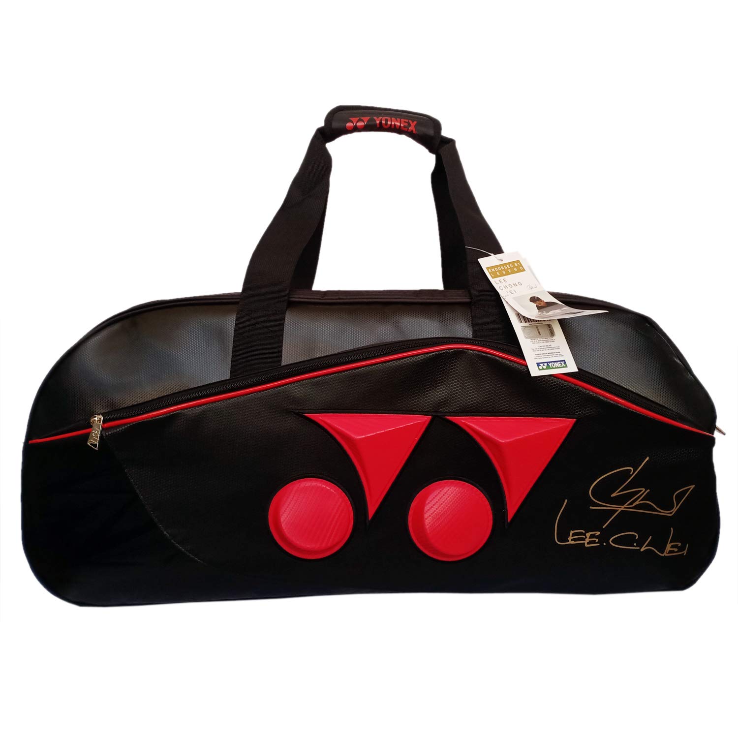 Yonex Endorsed By Legend Lee Chong Wei Special Limited Edition Badminton Kitbag(Black), Foam Lined